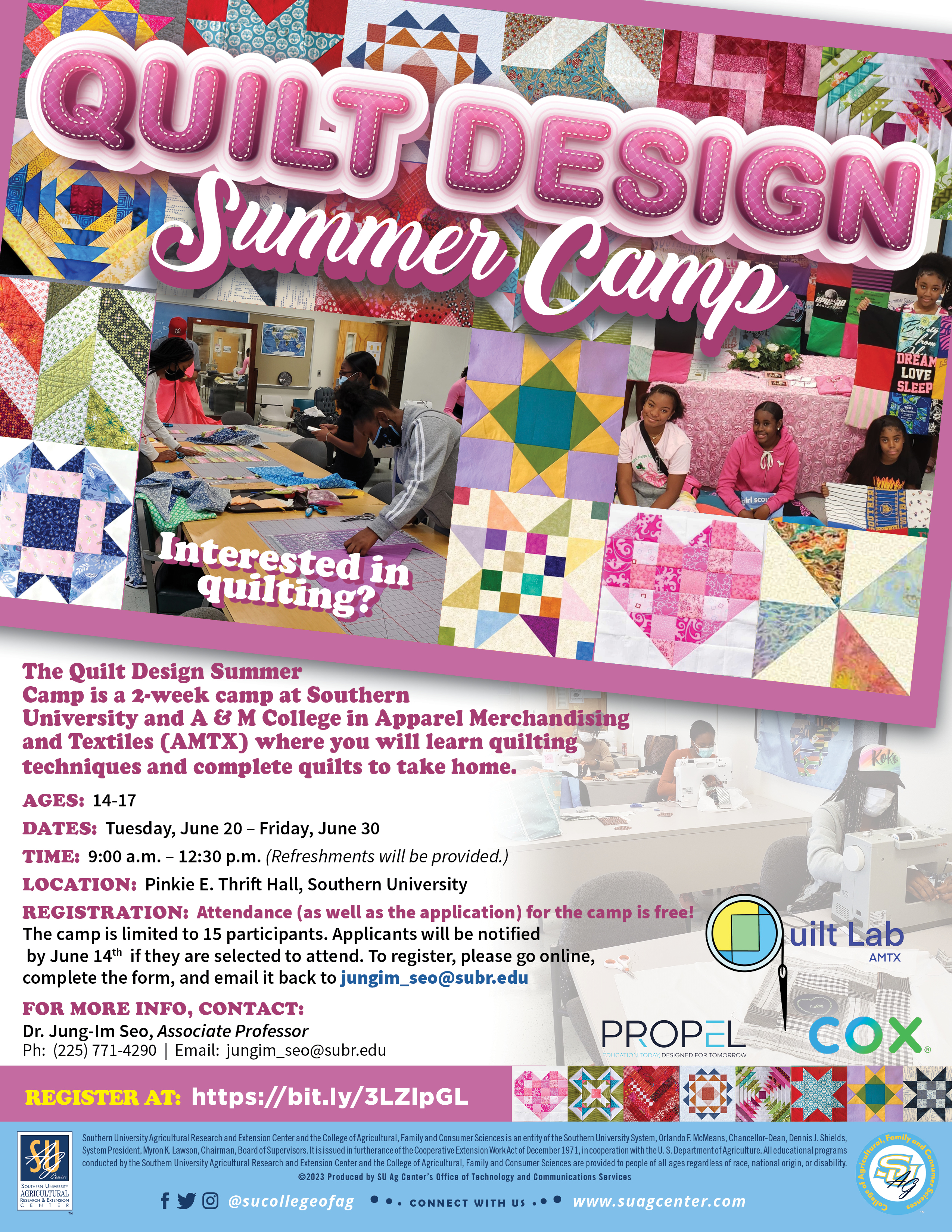 Quilting Design Summer Camp set for youth ages 14-17 | Southern ...