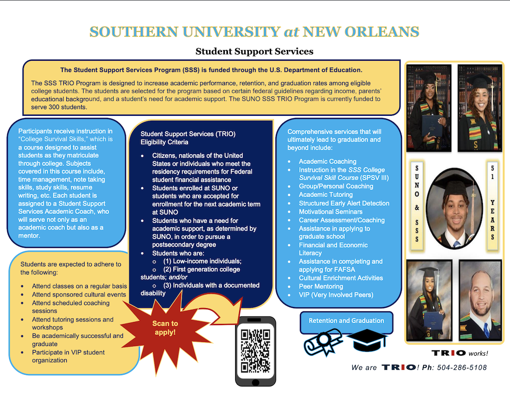 Student Support Services | Southern University at New Orleans
